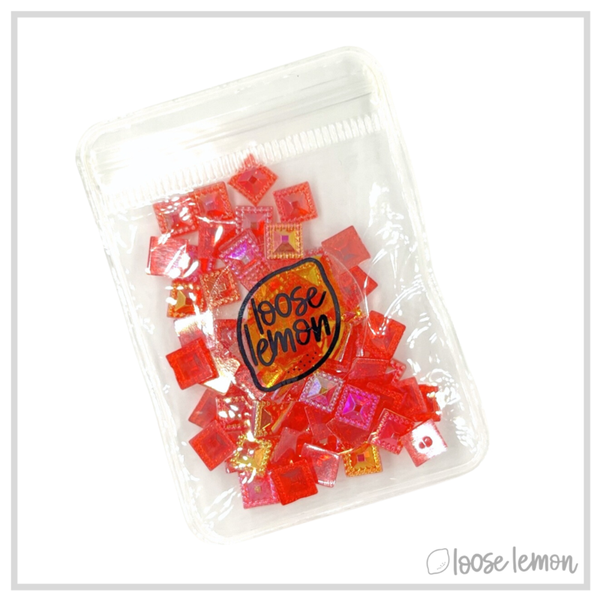 Square Gems | Red - Loose Lemon Crafts