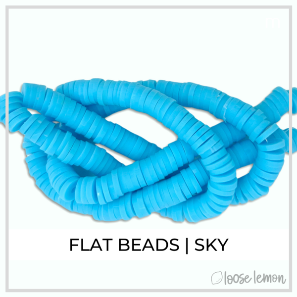Flat Beads | Sky - Loose Lemon Crafts